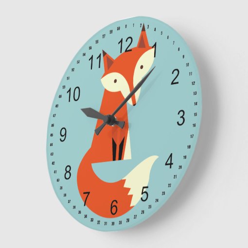 Fox Large Clock | Zazzle