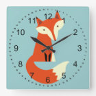 Fox Large Clock | Zazzle