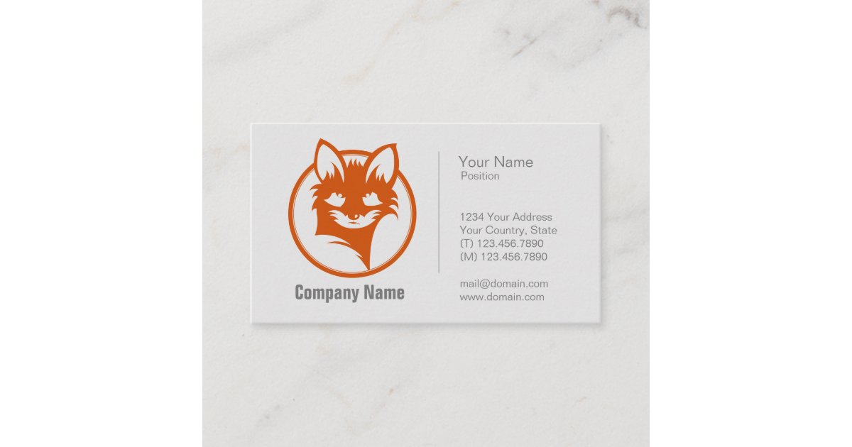 Fox Logo - Professional Business Card | Zazzle