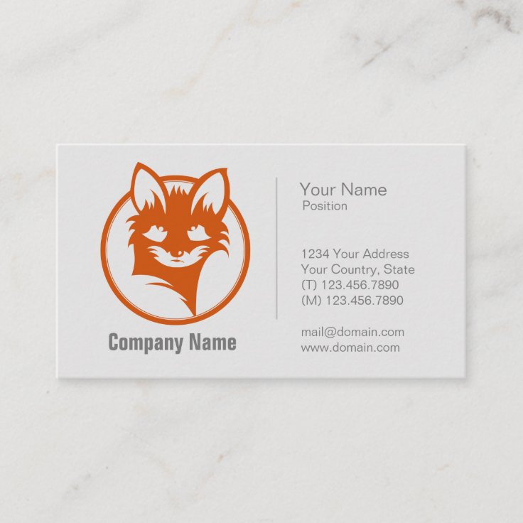 Fox Logo - Professional Business Card | Zazzle