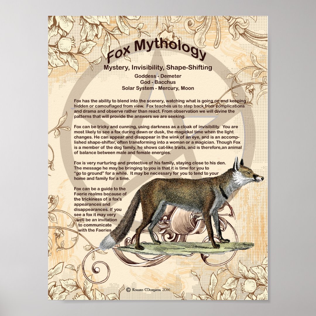 FOX MYTHOLOGY POSTER | Zazzle