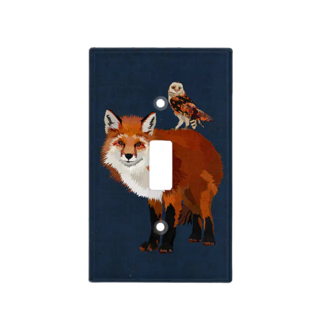FOX & OWL LIGHT SWITCH COVER | Zazzle
