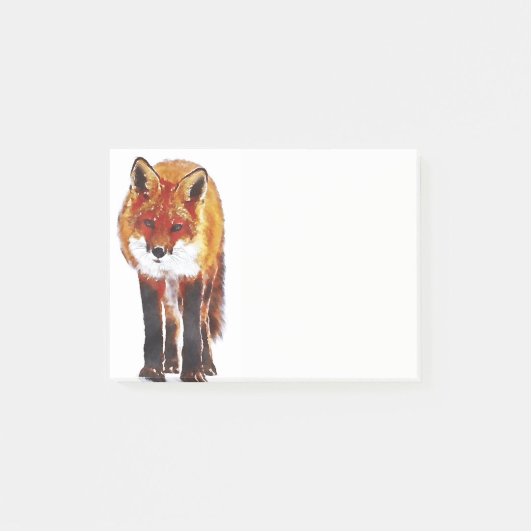 fox post it notes, foxy notepad, fox cub post-it notes | Zazzle