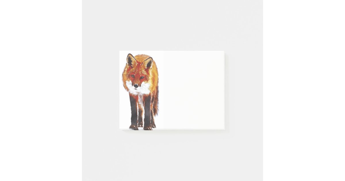 fox post it notes, foxy notepad, fox cub post-it notes | Zazzle