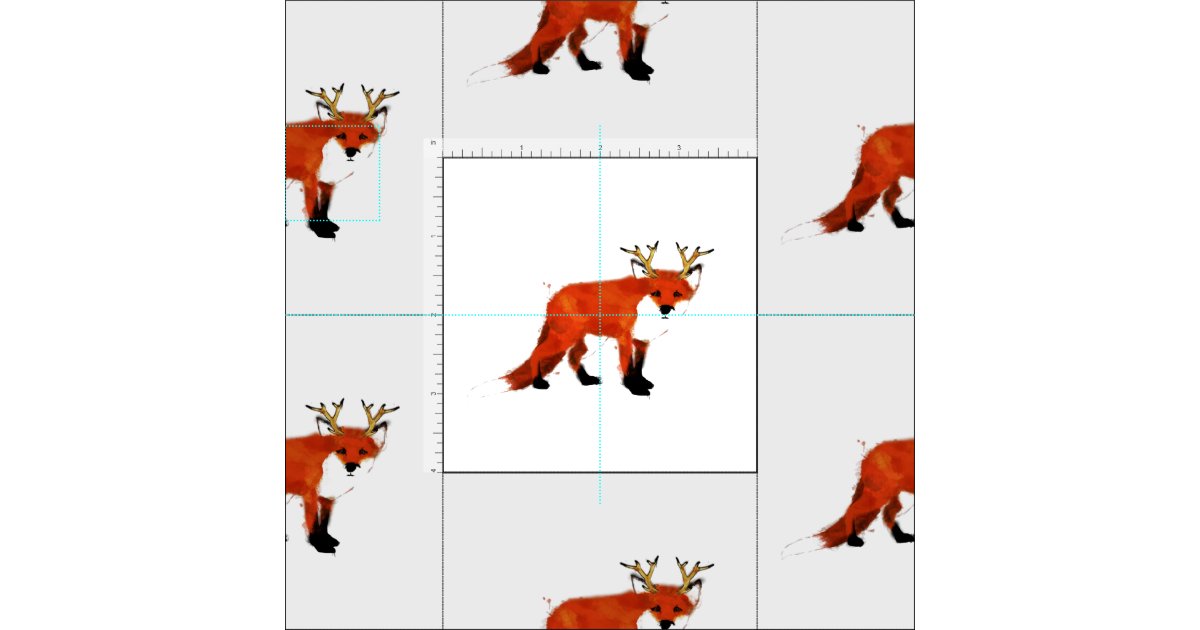Fox Print Fabric | Zazzle