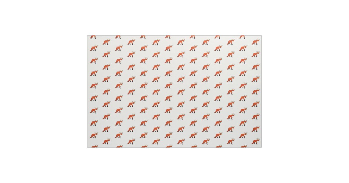 Fox Print Fabric | Zazzle