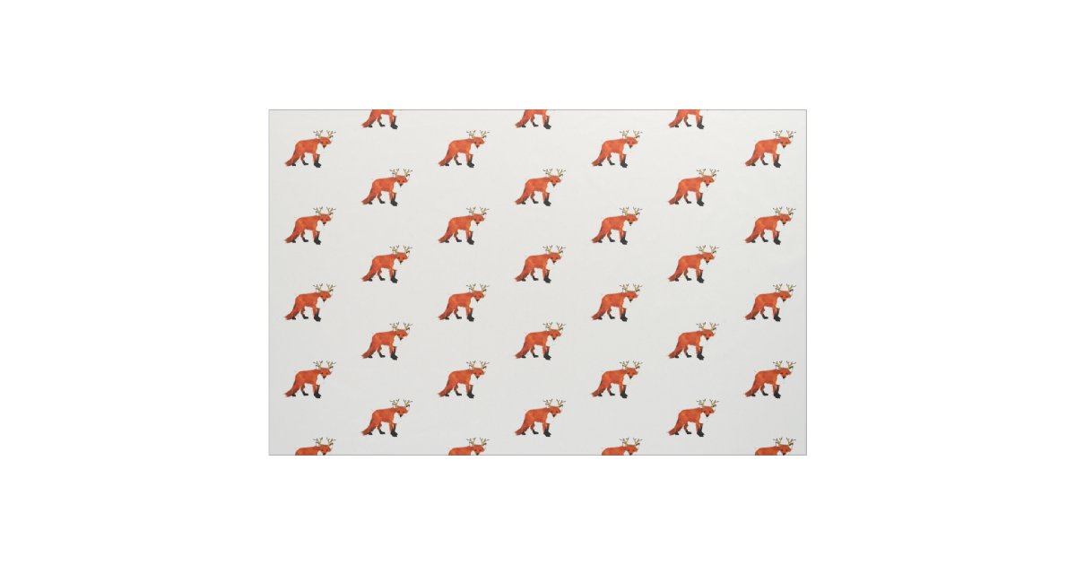 Fox Print Fabric | Zazzle