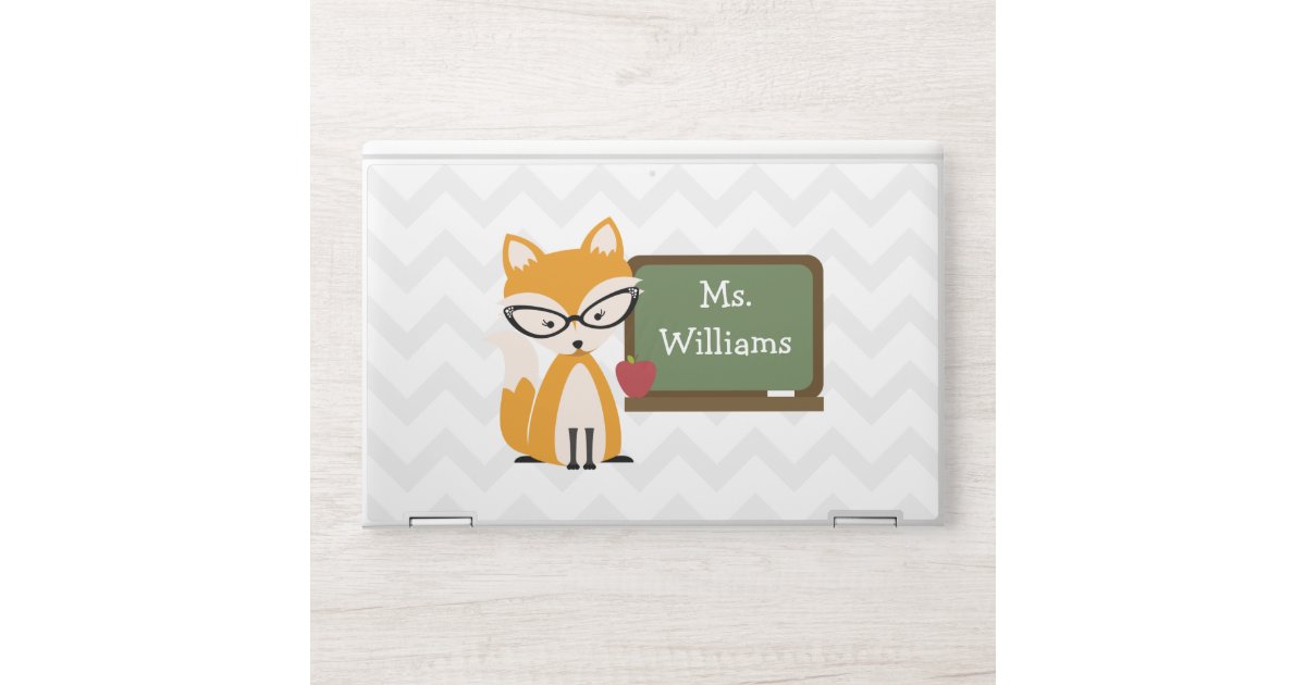 Fox Teacher HP Laptop Skin | Zazzle