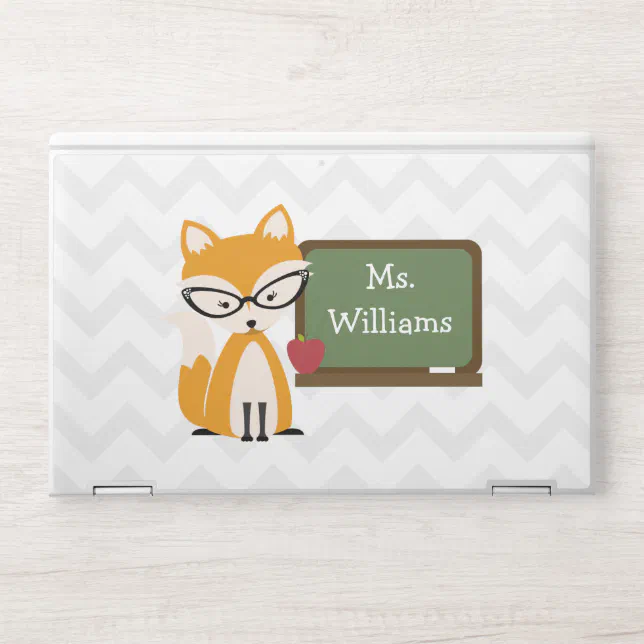 Fox Teacher HP Laptop Skin | Zazzle
