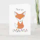 Fox Thank you Card Cute Fox Woodland Thank you | Zazzle