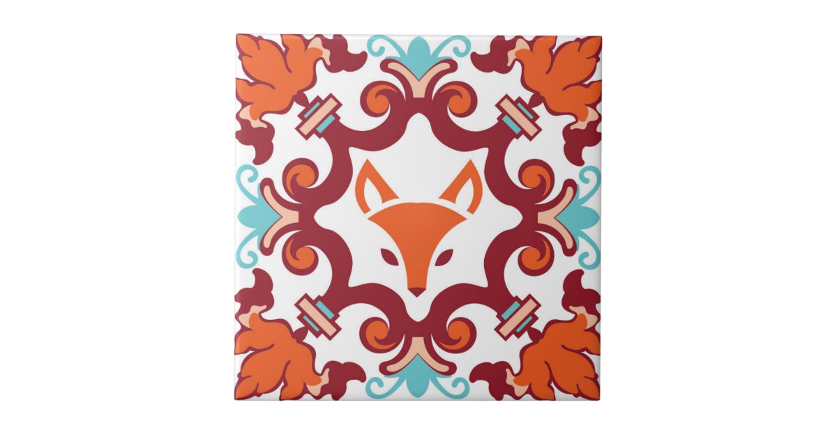 Fox tile. ceramic tile | Zazzle
