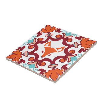 Fox tile. ceramic tile | Zazzle