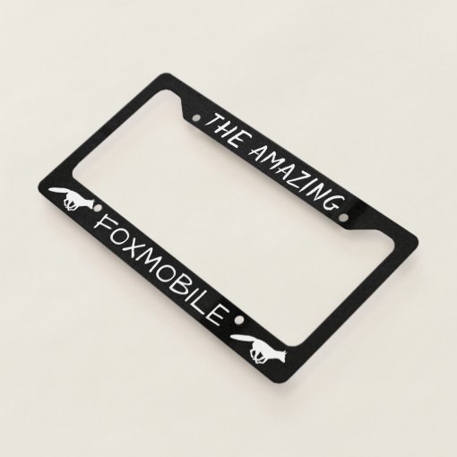 Foxmobile Fox Silhouettes Personalized License Plate Frame | Zazzle
