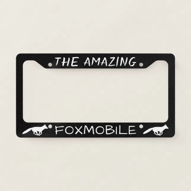 Foxmobile Fox Silhouettes Personalized License Plate Frame | Zazzle
