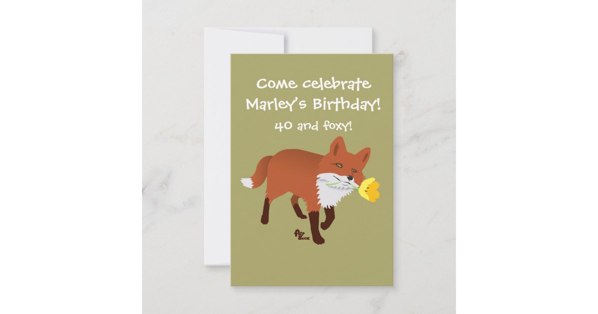 Foxy Birthday Invitation | Zazzle