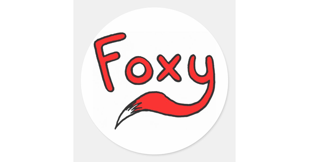 Foxy Classic Round Sticker | Zazzle