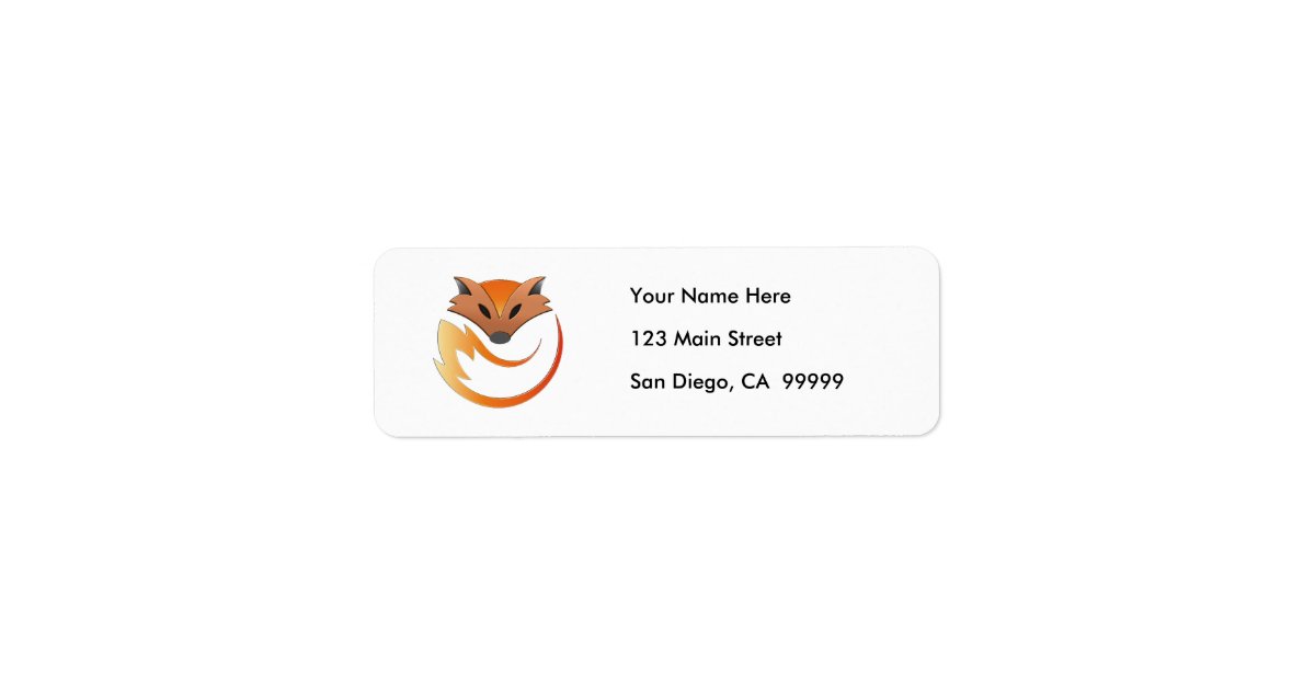 Foxy Copper Logo Label | Zazzle