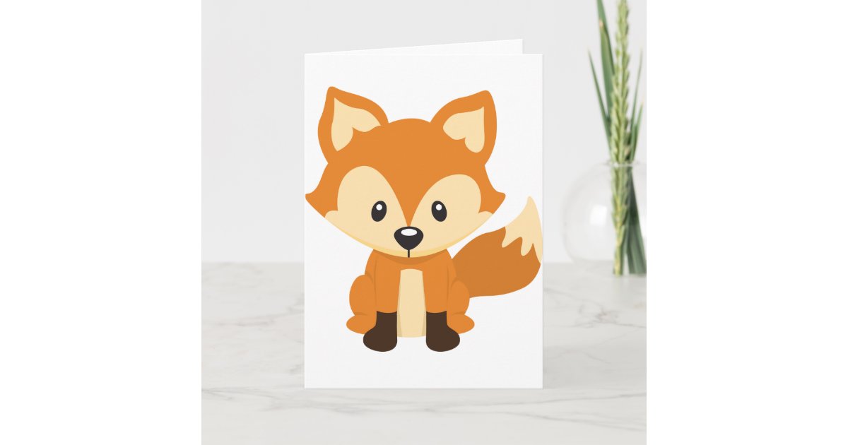 Foxy fox card | Zazzle