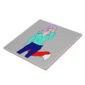 foxy girl ceramic tile | Zazzle