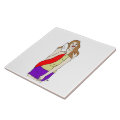 foxy girl ceramic tile | Zazzle