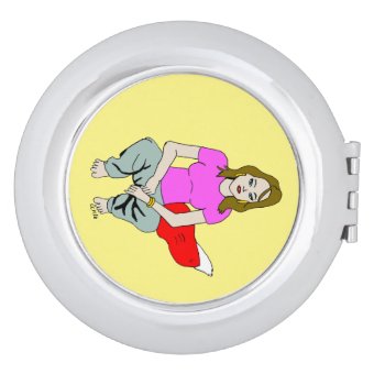 foxy girl compact mirror | Zazzle