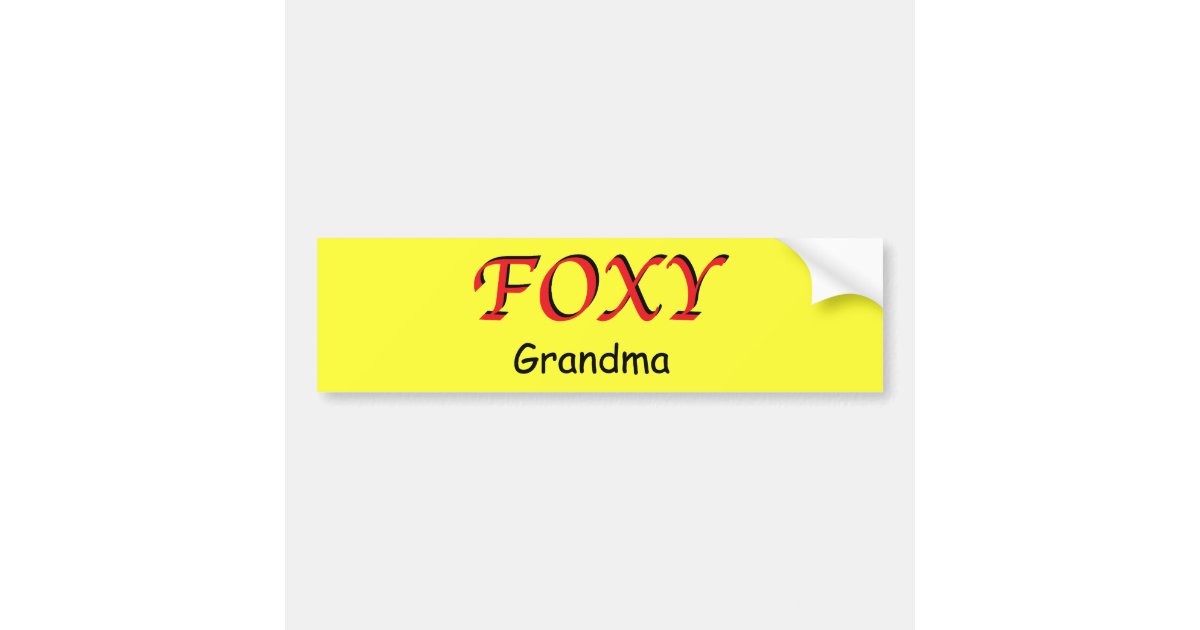 Foxy Grandma Sticker | Zazzle