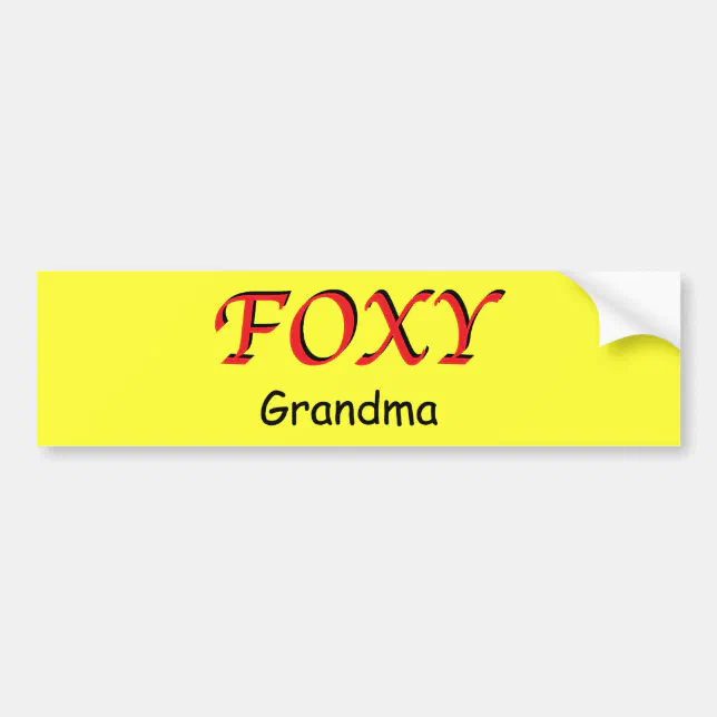 Foxy Grandma Sticker | Zazzle