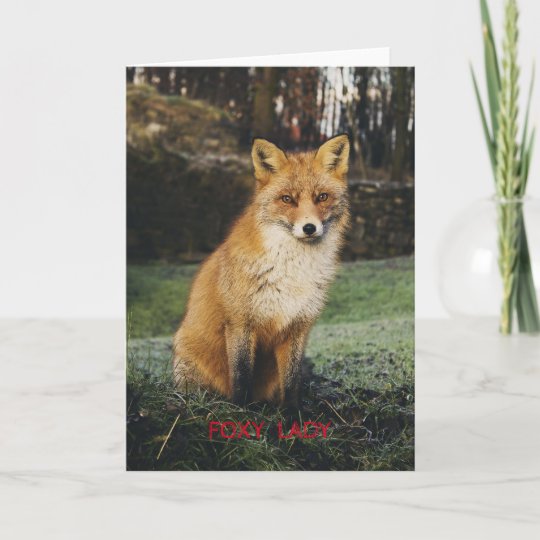 Foxy Lady Greeting Card | Zazzle.com