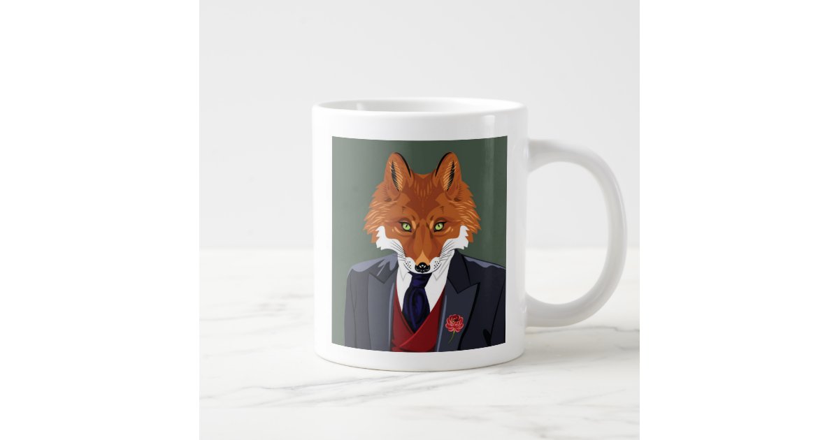 Foxy Portrait Giant Coffee Mug | Zazzle