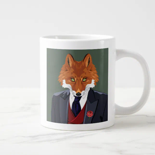 Foxy Portrait Giant Coffee Mug | Zazzle