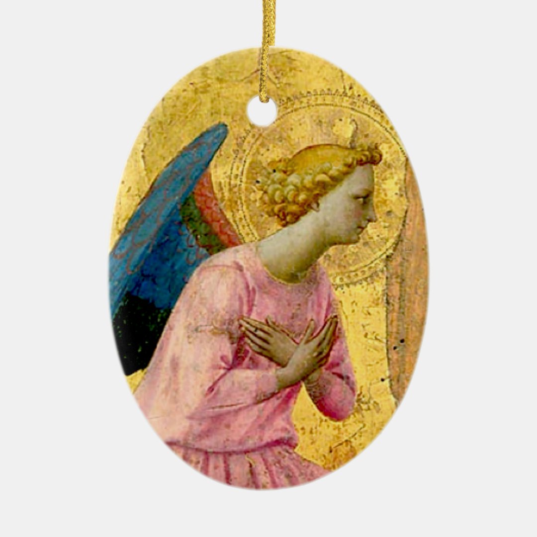 Fra Angelico Angel Christmas Ornament | Zazzle