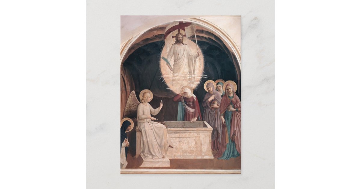 Fra Angelico-Resurrection of Christ,Women at Tomb Postcard | Zazzle