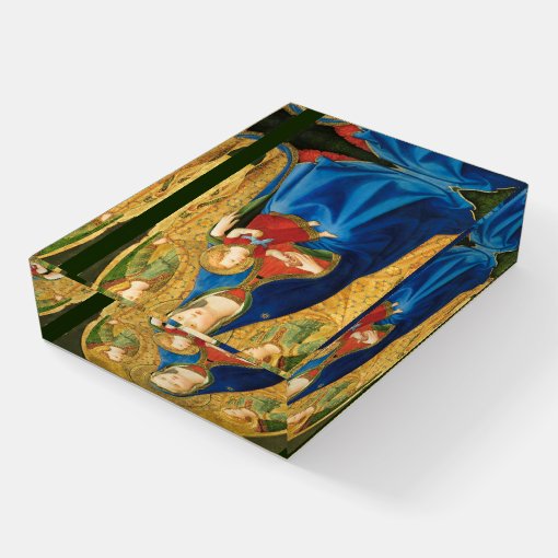 Fra Angelico Virgin of the Pomegranate Paperweight | Zazzle