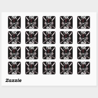 Frac ninja square sticker | Zazzle