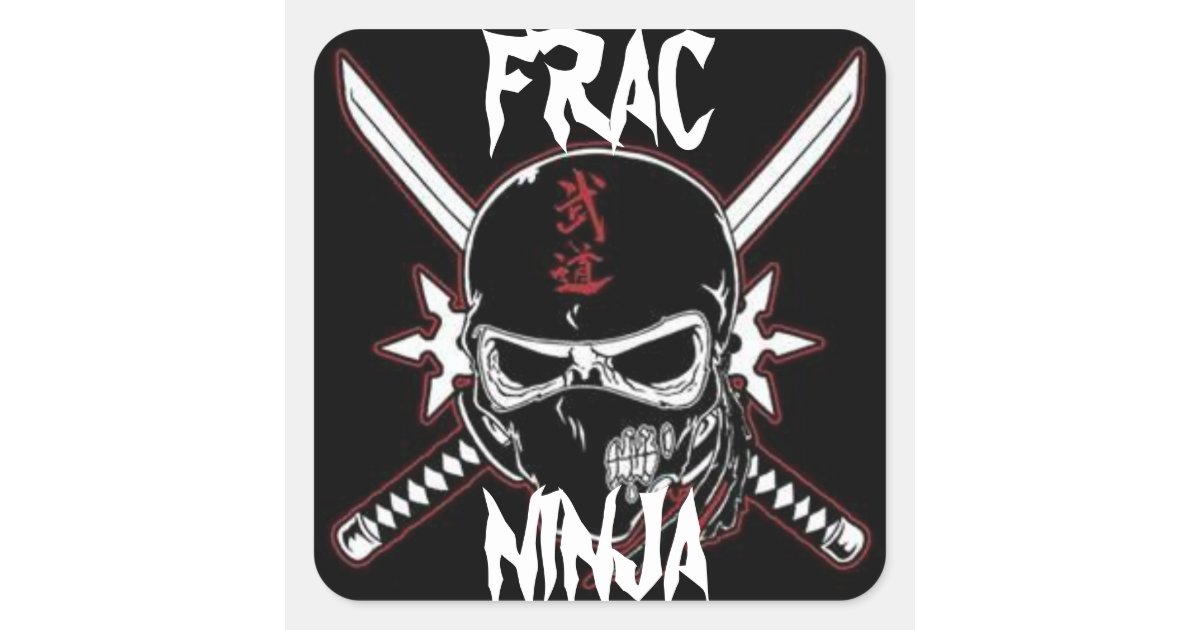 Frac ninja square sticker | Zazzle