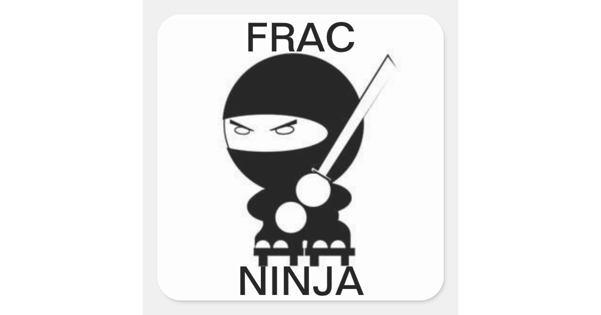 Frac oil field square sticker | Zazzle