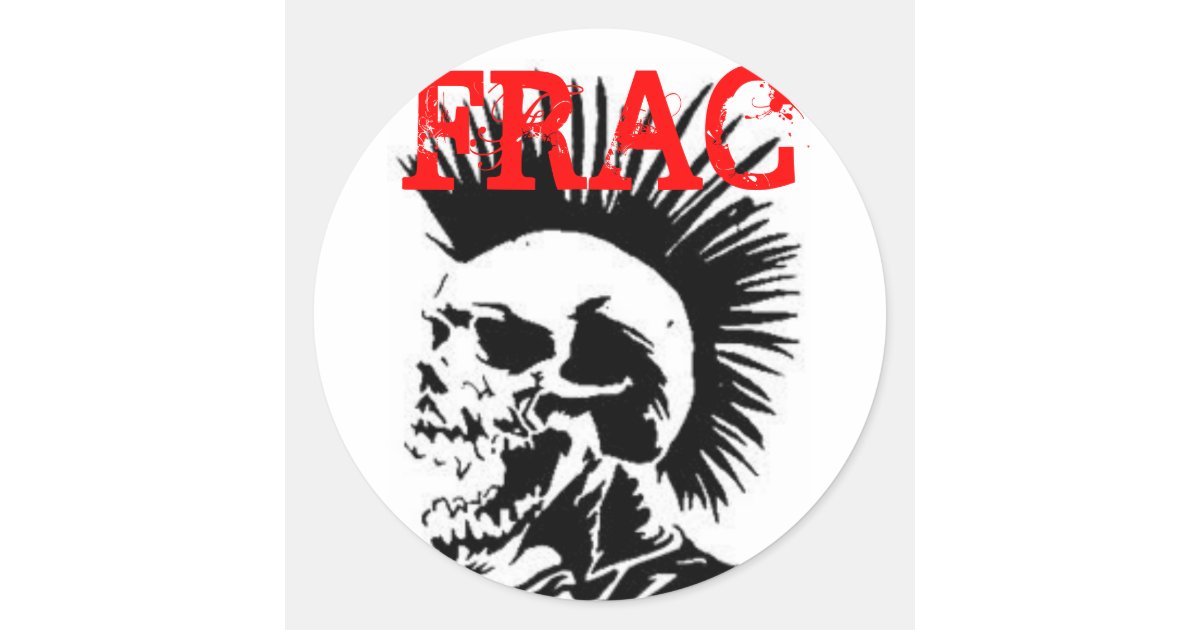 frac skull classic round sticker | Zazzle