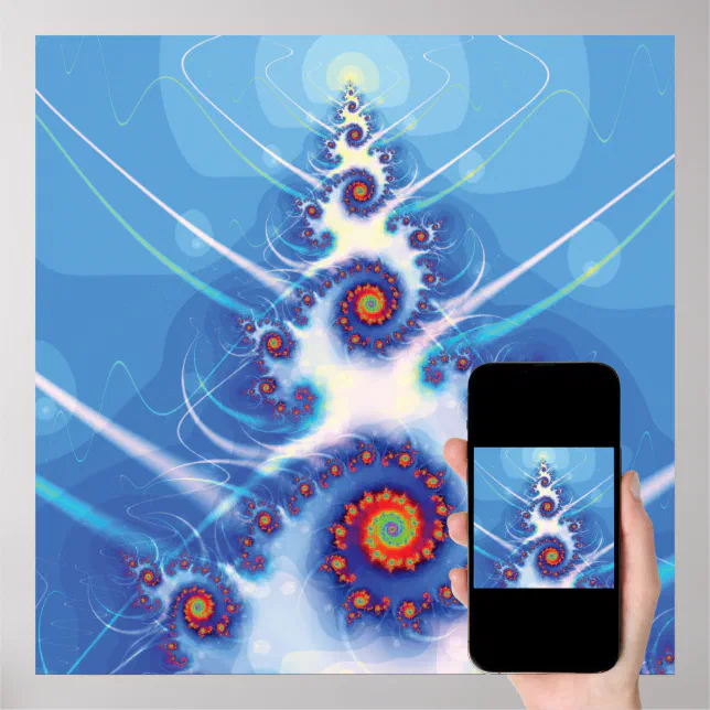 Fractal Christmas Tree Poster | Zazzle
