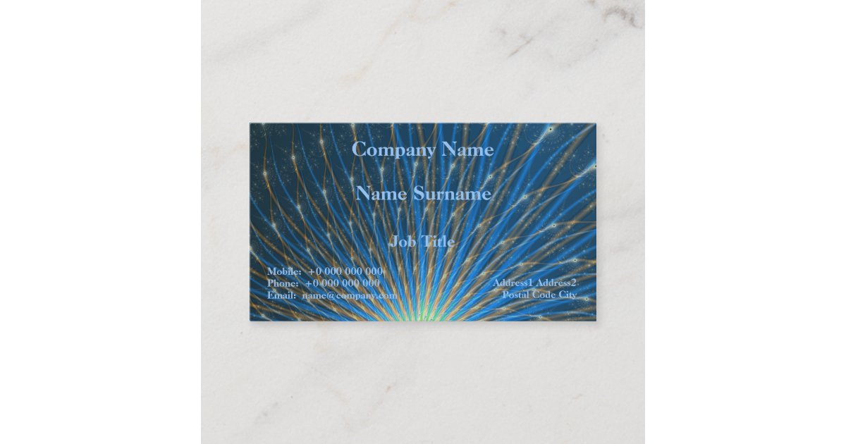 Fractal Fireworks Business Card | Zazzle
