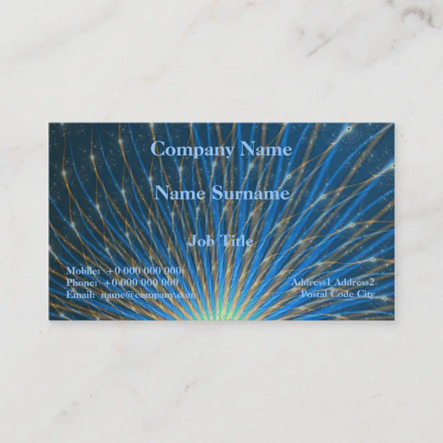 Fractal Fireworks Business Card | Zazzle