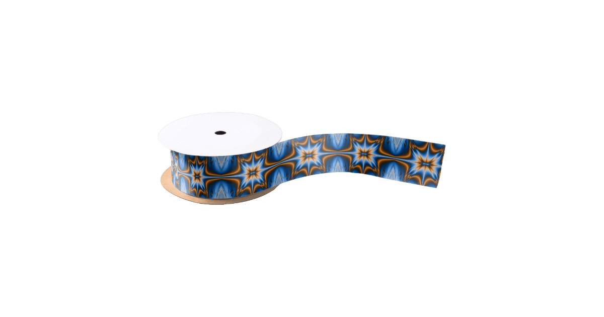 Fractal Star Satin Ribbon | Zazzle
