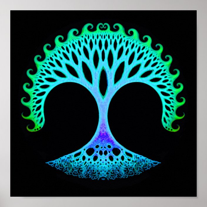 Fractal Tree of Life Inspiration Poster | Zazzle.com