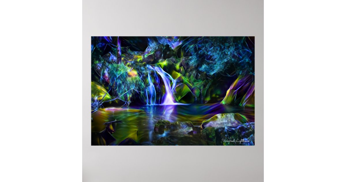 Fractal Waterfall Poster | Zazzle