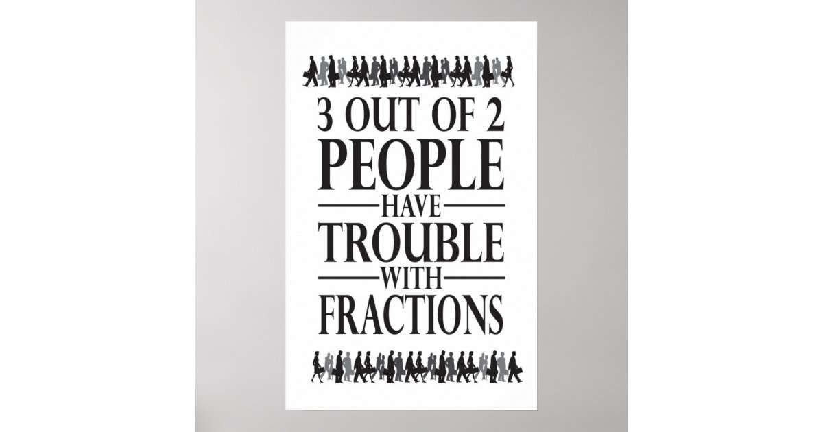 Fractions - Math Poster | Zazzle