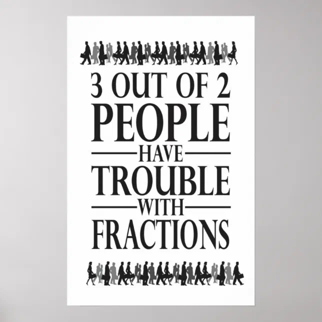 Fractions - Math Poster | Zazzle