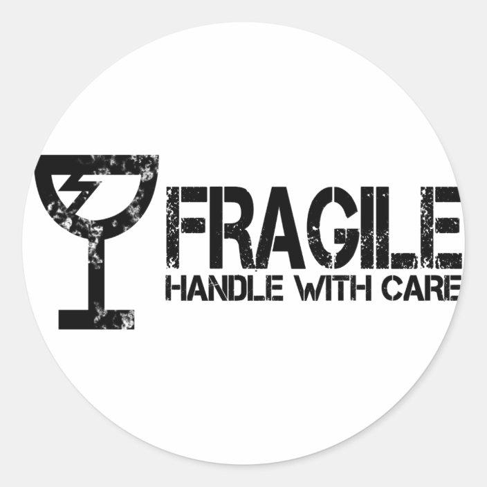 Fragile Classic Round Sticker | Zazzle.com