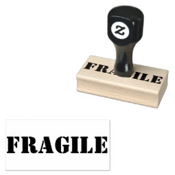 Fragile Custom rubber stamp with wooden handle | Zazzle