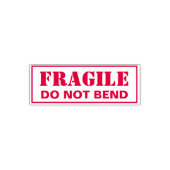 Fragile Do Not Bend Custom Framed Text Self-inking Stamp | Zazzle