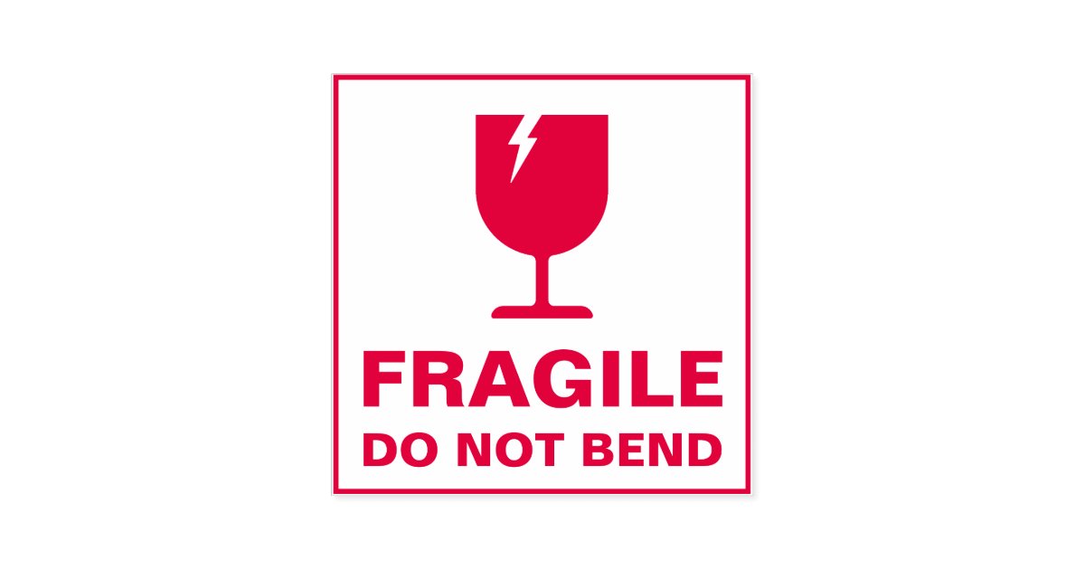 Fragile Do Not Bend Custom Image Text Self-inking Stamp | Zazzle.com