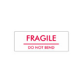 Fragile / Do Not Bend Red Bold Mailing Self-inking Stamp | Zazzle